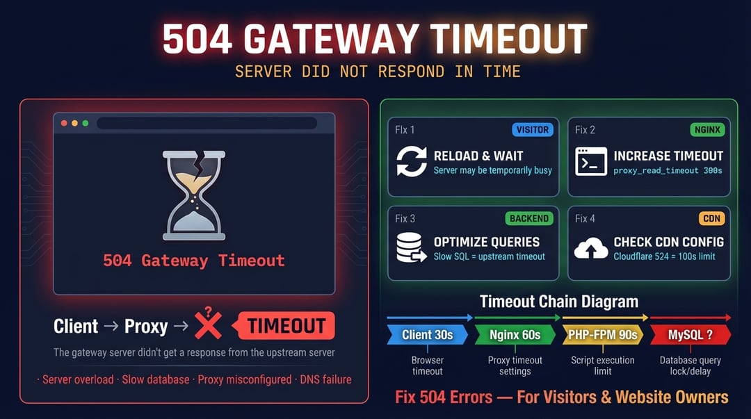 504 Gateway Timeout: O Que Significa e Como Resolver | DNS Robot