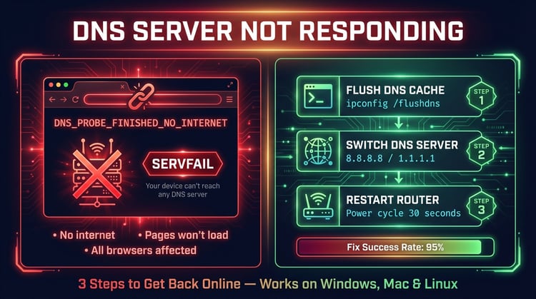 How to Fix DNS Server Not Responding (Step-by-Step) | DNS Robot