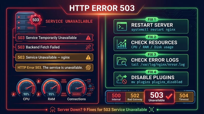 HTTP Error 503 Service Unavailable: Causes & How to Fix | DNS Robot